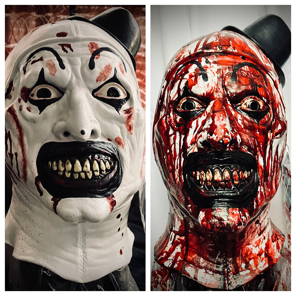 Art the Clown, the "Terrifier” - mask repaint I did - General ...