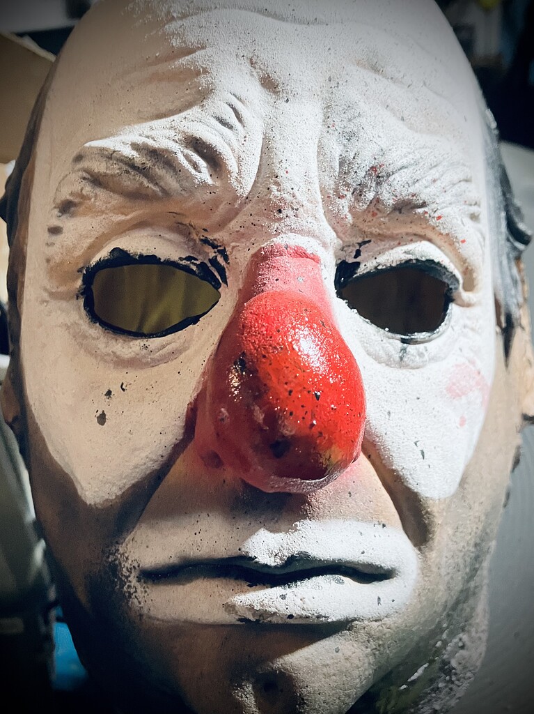Emmett Kelly clown mask repaint I did - General Discussion - Michael ...