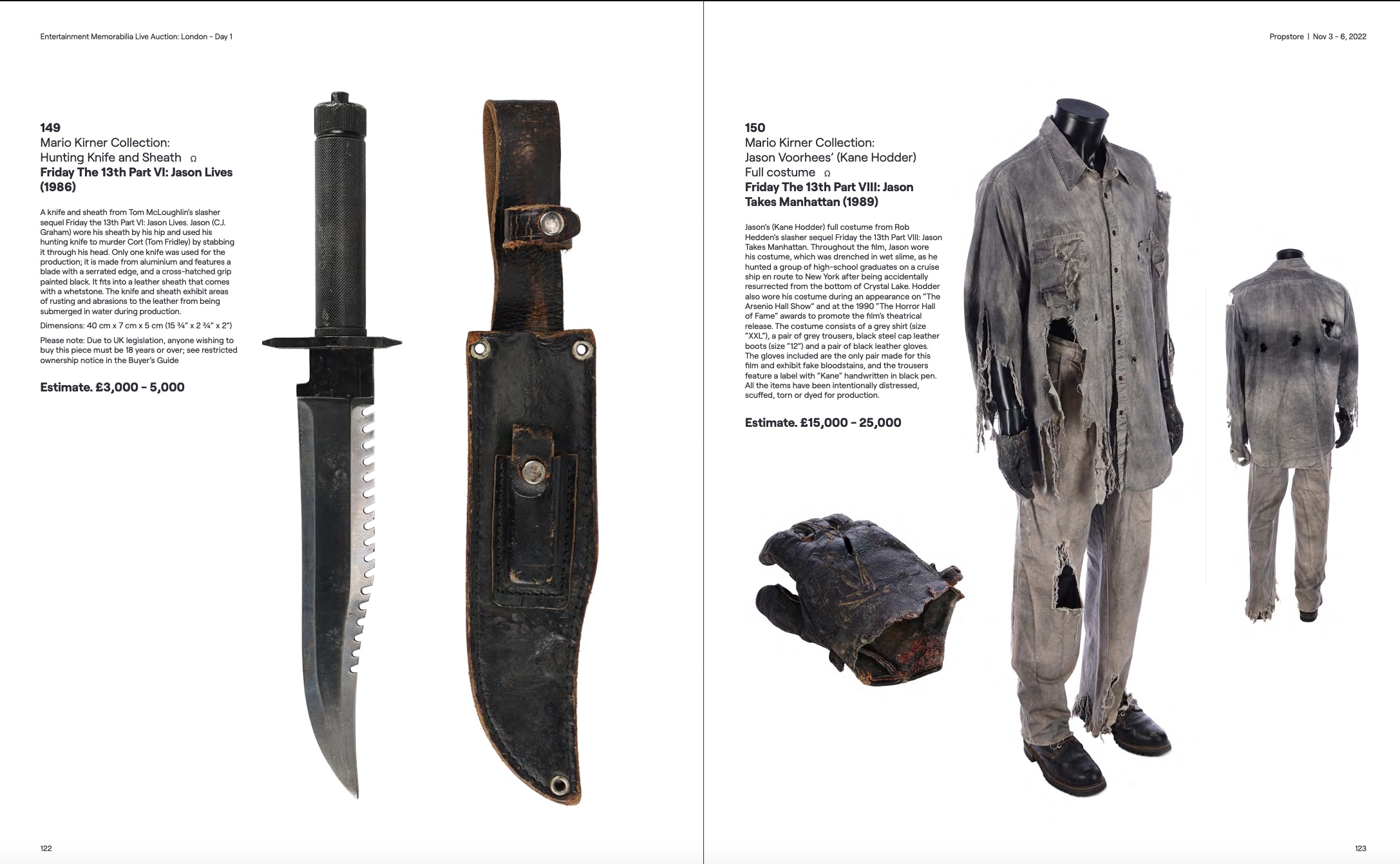 Some great screen used Jason items from various films up for auction in ...