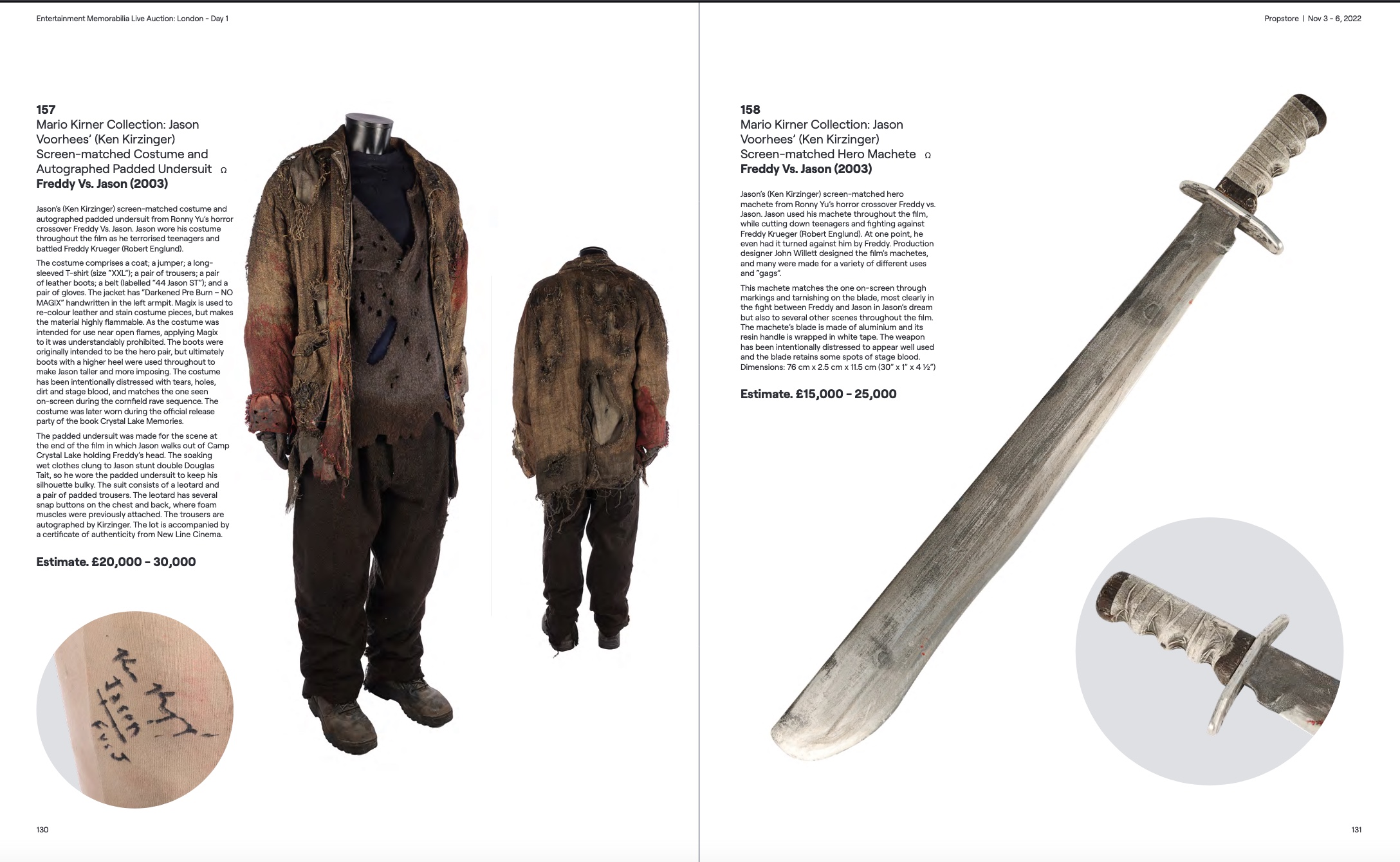 Some great screen used Jason items from various films up for auction in ...